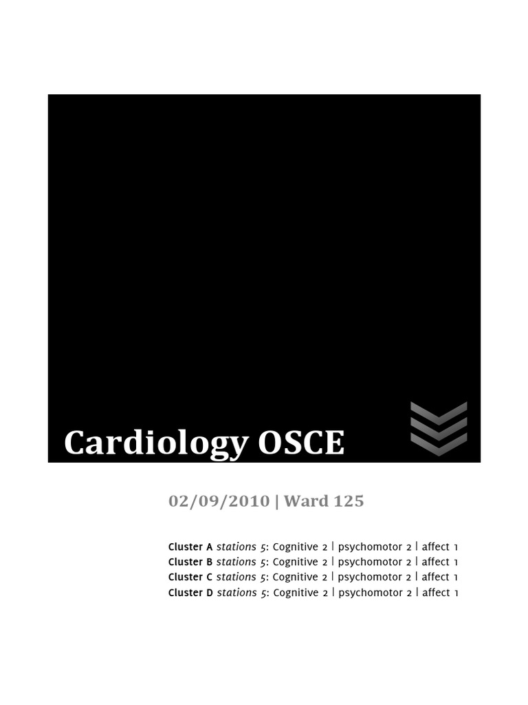 Cardiology OSCE | PDF | Heart | Atrium (Heart)