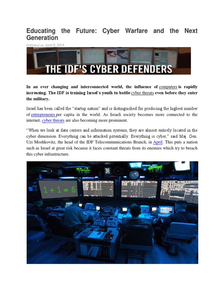 Technology & Innovation in The IDF | PDF | Israel Defense Forces ...