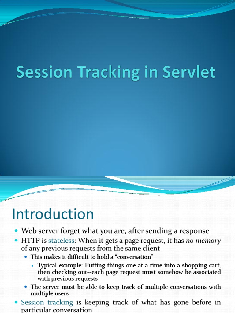 Session Tracking in Servlet | PDF | Java Servlet | Hypertext Transfer ...