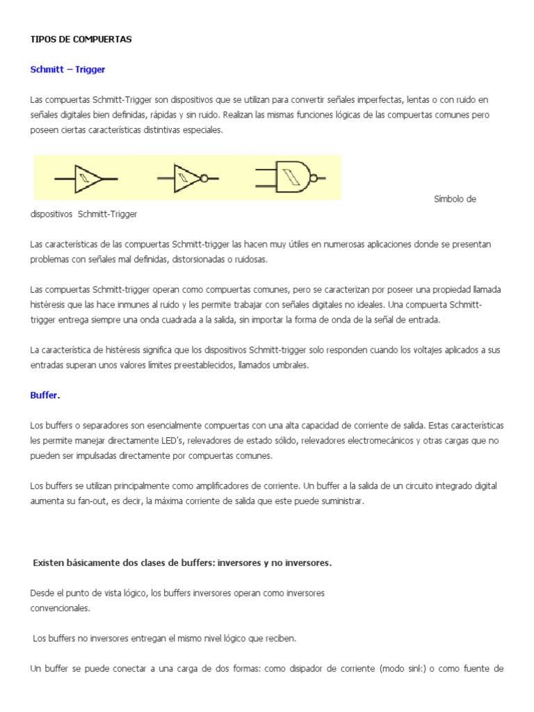Tipos de Compuertas