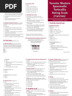 Toronto Western Spasmodic Torticollis Rating Scale TWSTRS | PDF | Soft ...