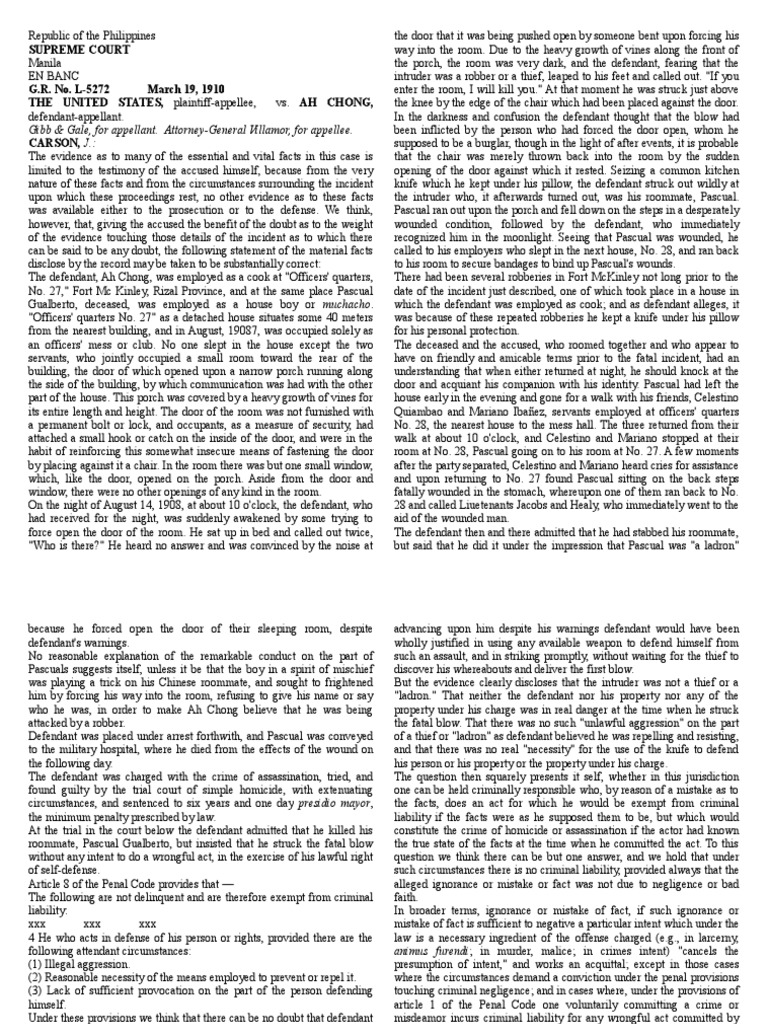 Criminal Law Full Cases | PDF | Jurisprudence | Legal Concepts