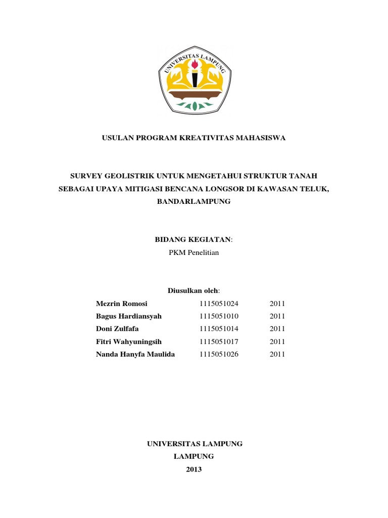 Contoh Proposal PKM | PDF | Sains & Matematika