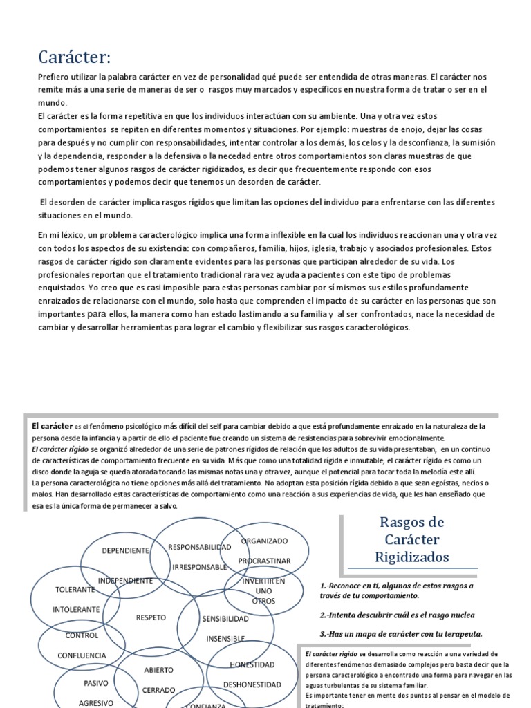 Rasgos de Caracter | PDF | Comportamiento | Vida