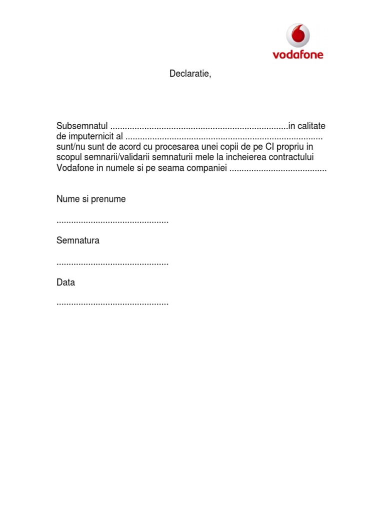 Declaratie Lettertype Declarație Oficială Privind Utilizarea în