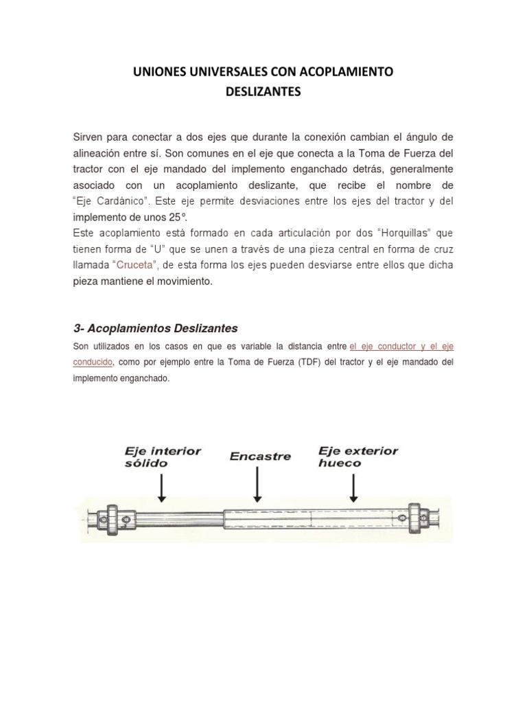 Uniones y Acoplamientos Cardán | PDF | Ciencia y matemáticas | Tecnología