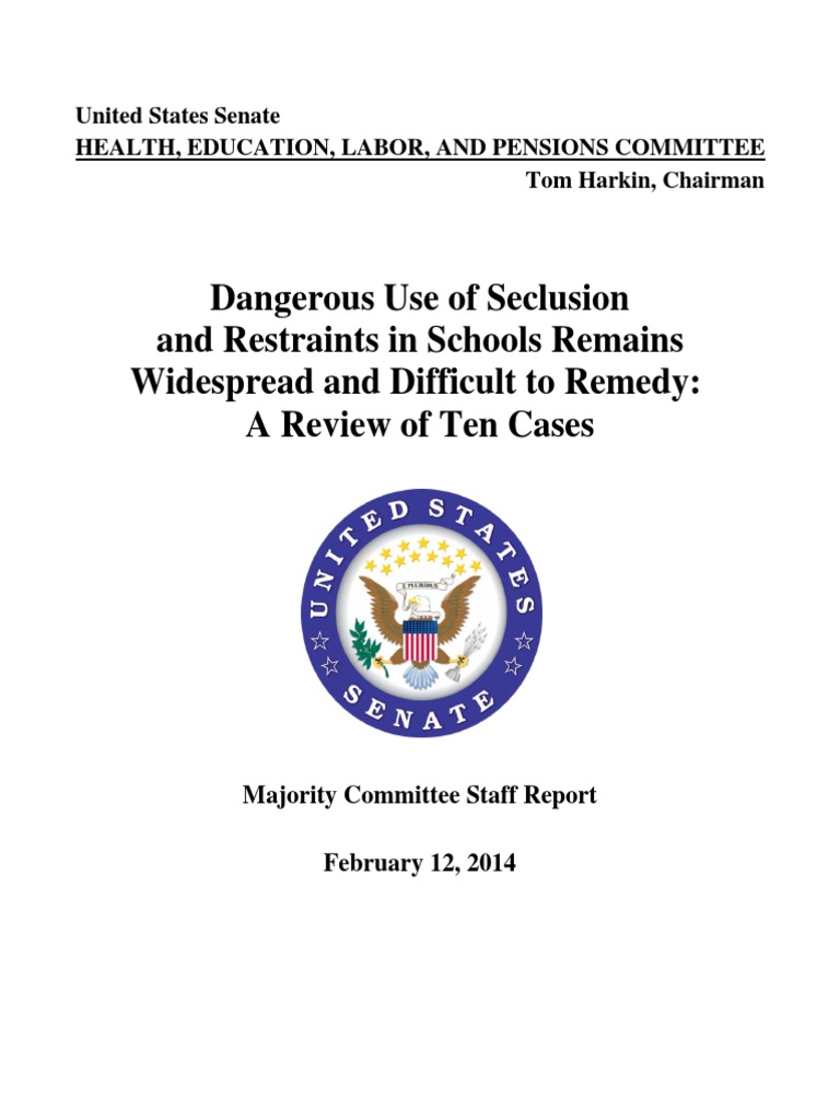 Seclusion and Restraints Final Report | PDF | Government Health Care ...