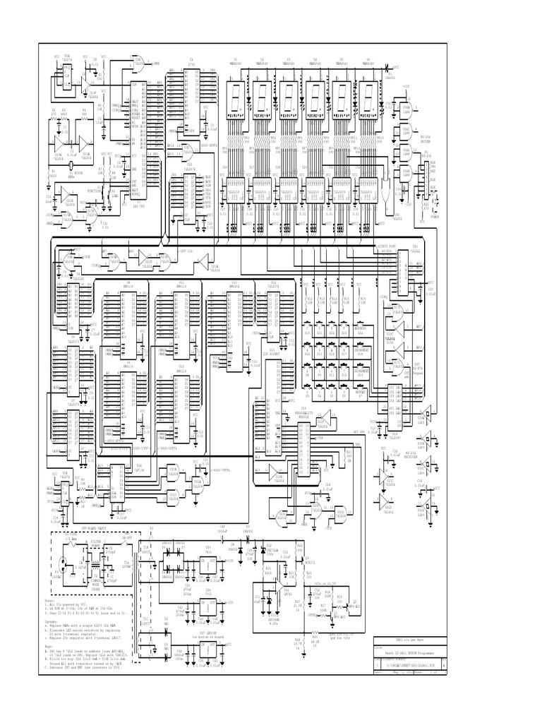 Schematic Diagram of a Z80-Based Single Board Computer with Peripheral ...