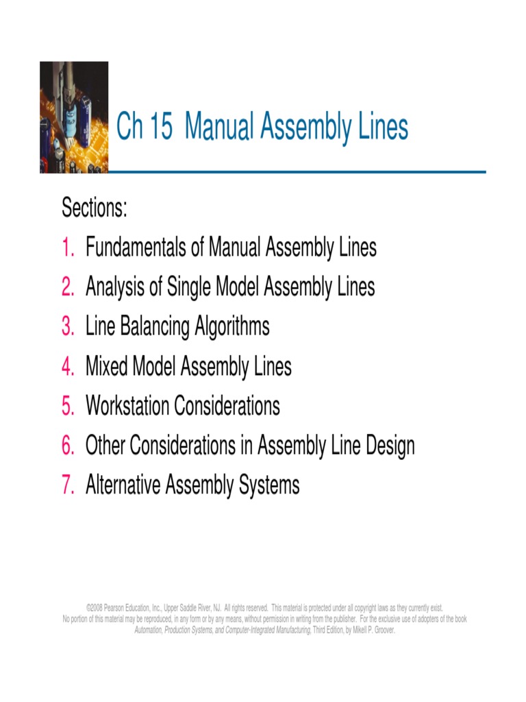 4. Manual Assembly Lines | Operations Management | Automation