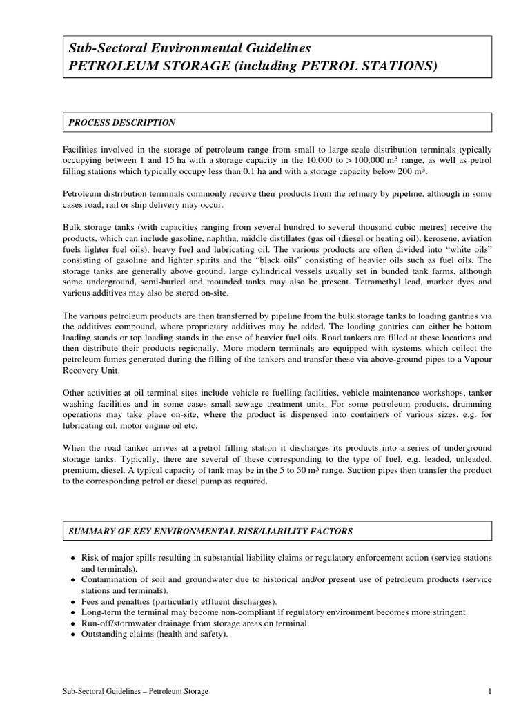 Design of Petroleum Storage and Distribution Facility | PDF | Petroleum ...