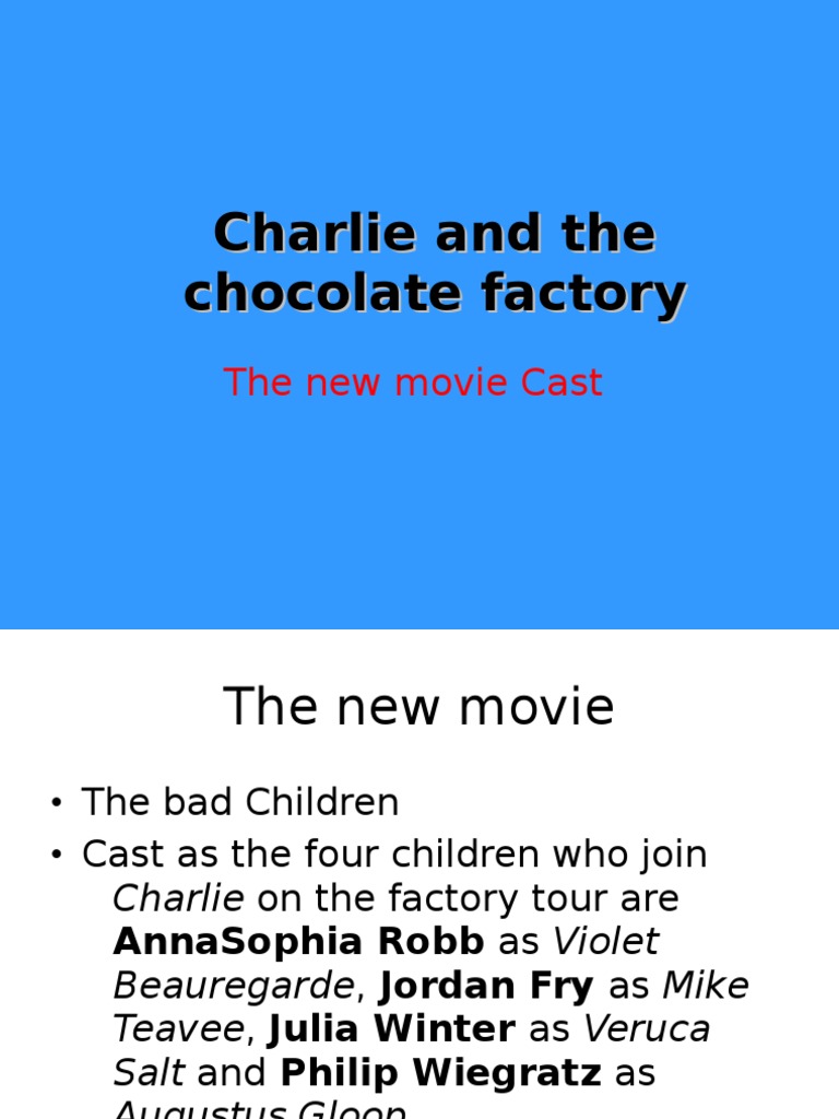 Charlie and The Chocolate Factory | PDF