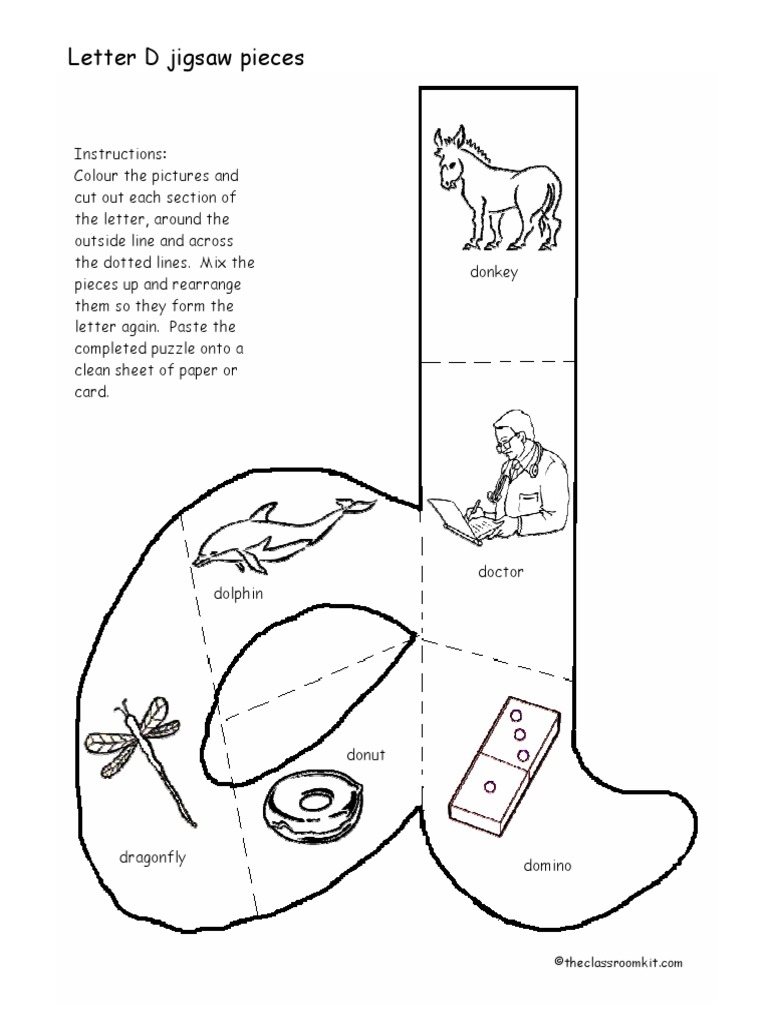 Letter D Jigsaw Activity | PDF
