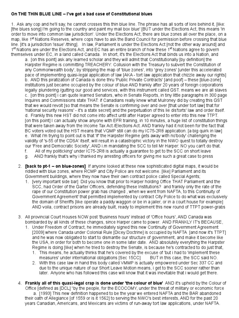 On The Thin BLUE LINE | PDF | Virtue | Government Information