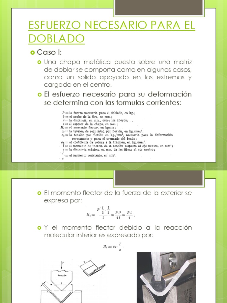 Esfuerzo en Doblado de Chapa Metálica | PDF | Acero | Rieles