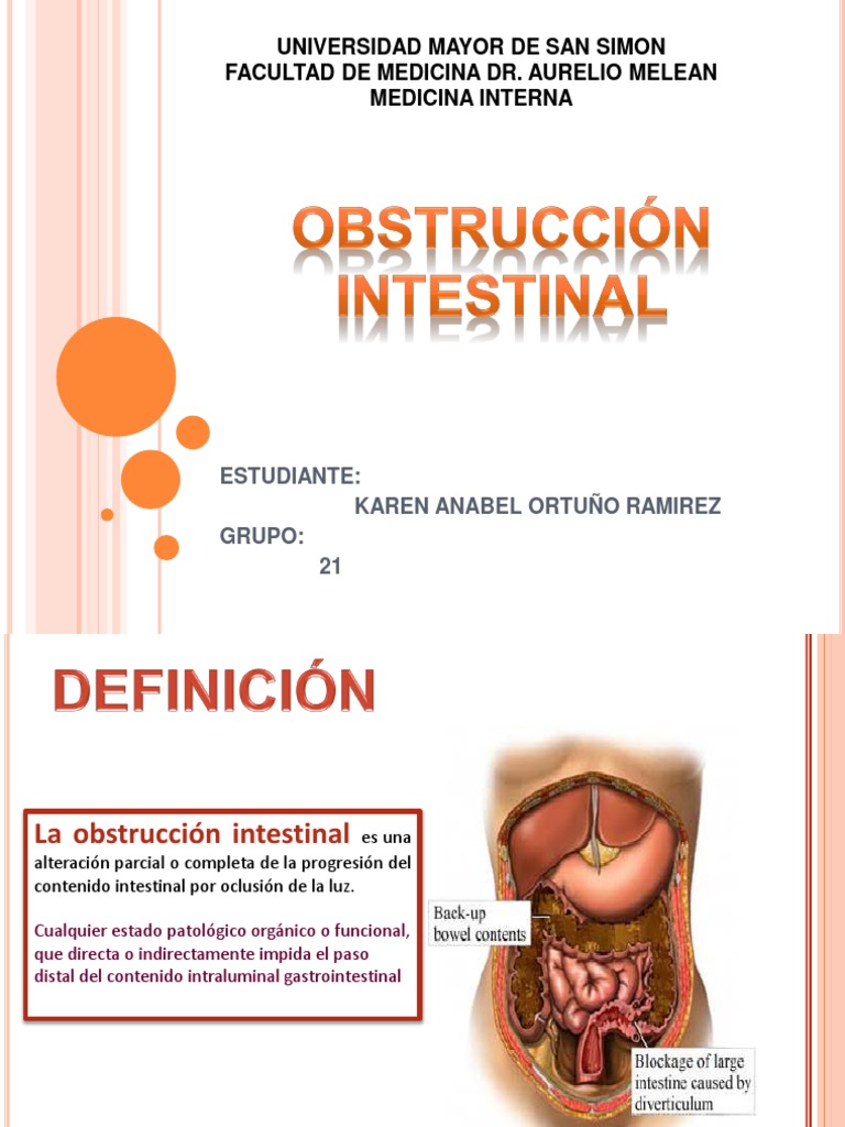 Causas y Tratamiento de Obstrucción Intestinal | PDF ...