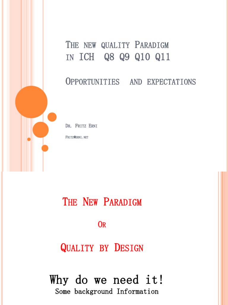 The New Quality Paradigm in Ich q8 q9 q10 q11 | PDF | Risk | Pharmaceutical
