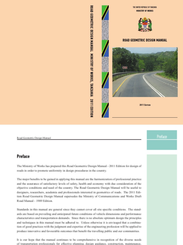 Tanzania - Road Geometric Design Manual (2012) | PDF | Traffic | Road