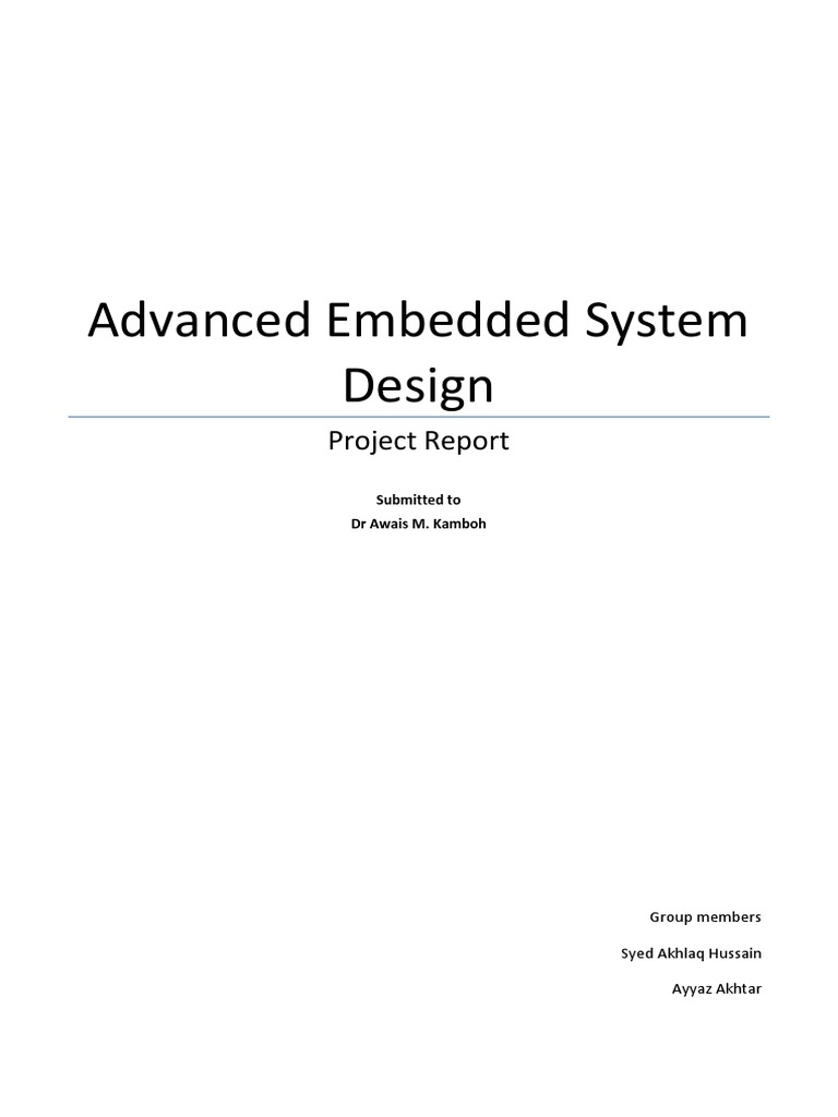 Advanced Embedded System Design: Project Report | PDF | Thread ...