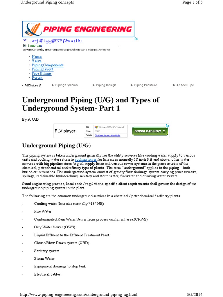 Underground Piping Engineering | PDF | Storm Drain | Sanitary Sewer