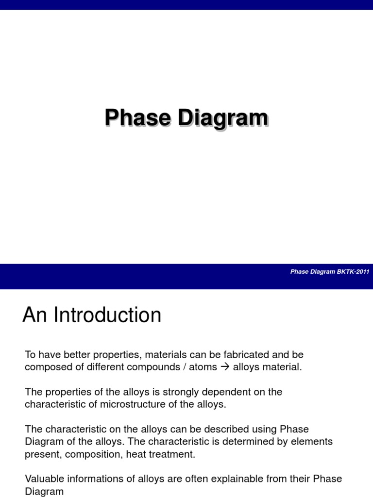 Phase Diagram BKTK-2011: An Introduction to Phase Diagrams | PDF ...