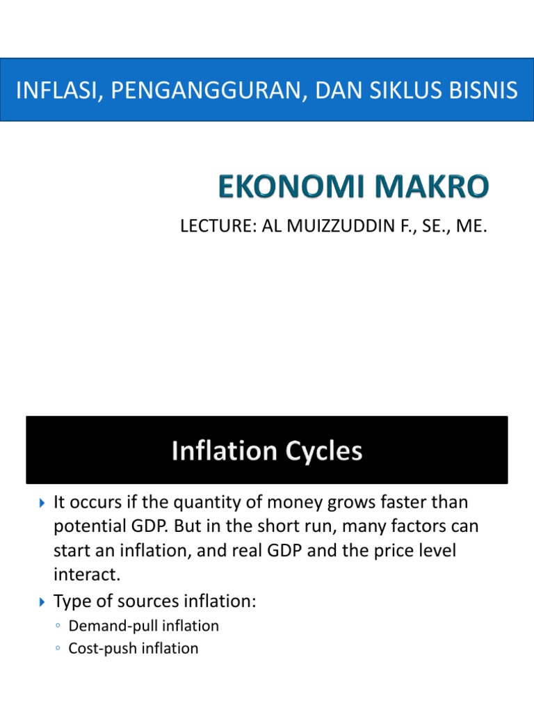 Inflasi, Pengangguran, Dan Siklus Bisnis | PDF | Phillips Curve ...