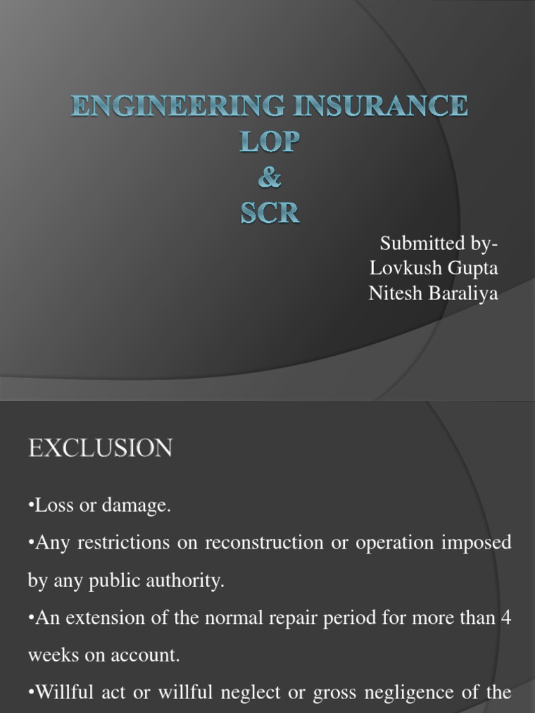 Loss of Profit Insurance | PDF | Insurance | Private Law