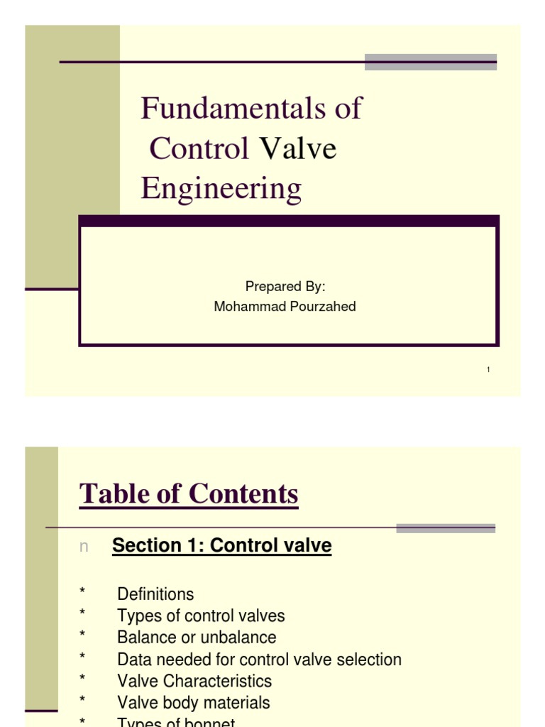 Control Valve Presentation (Compatibility Mode) | PDF | Valve | Actuator