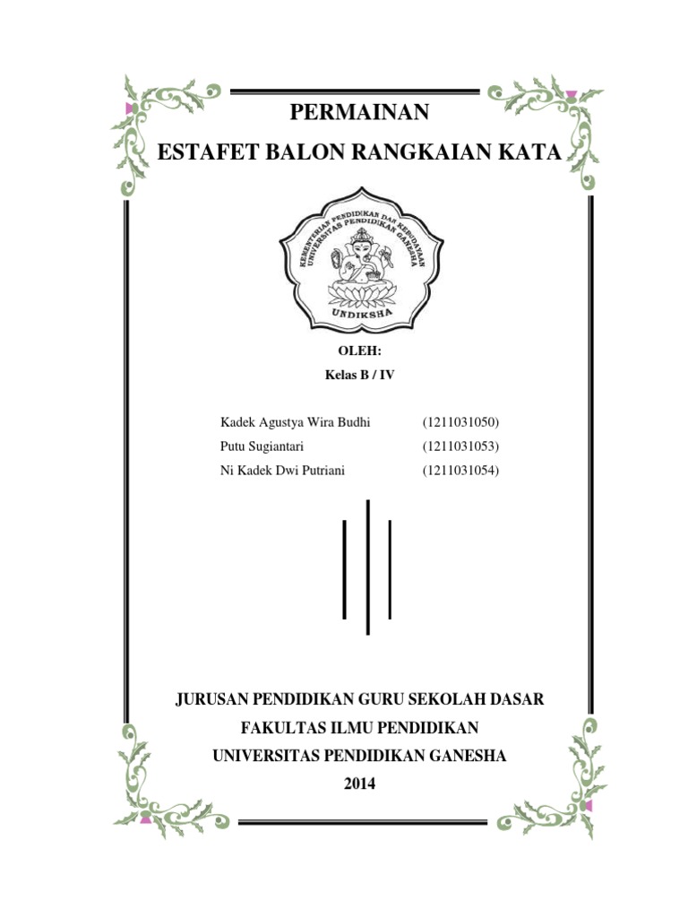 Estafet Balon Rangkai Kata | PDF
