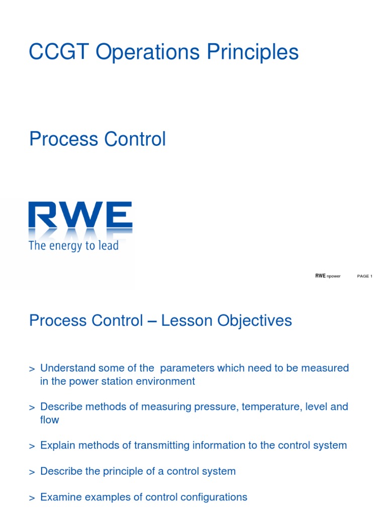 CCGT Process Control Dec 2010.359152853 | PDF | Pressure Measurement ...