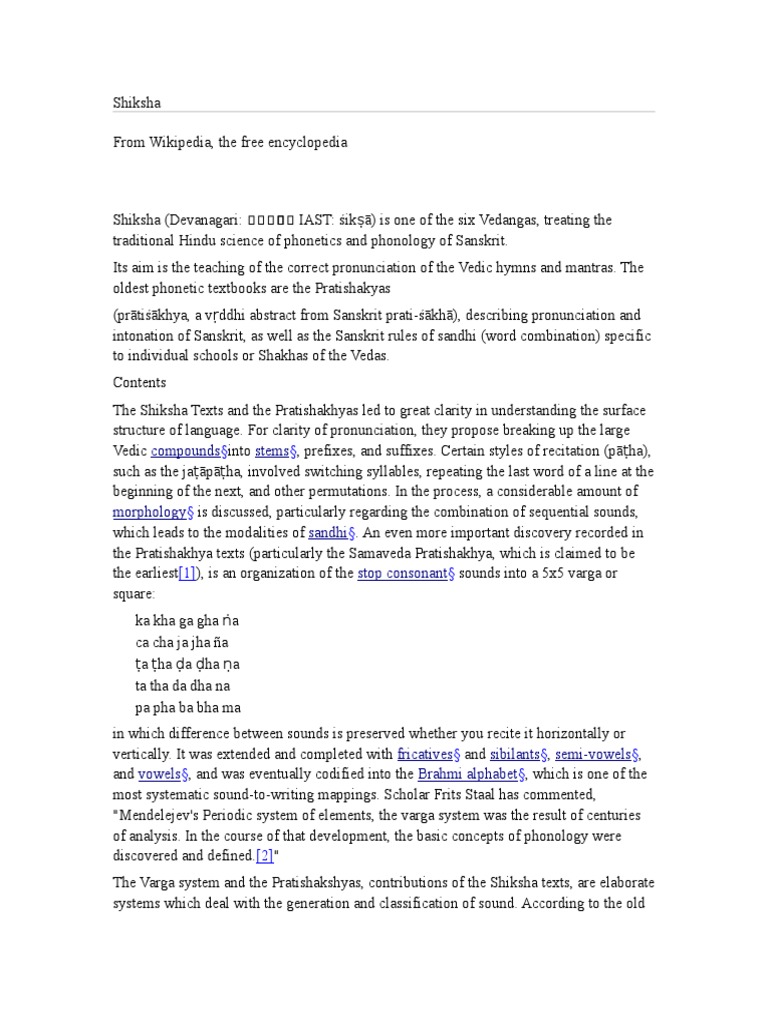 An Overview of Shiksha: The Ancient Sanskrit Texts on Phonetics and ...