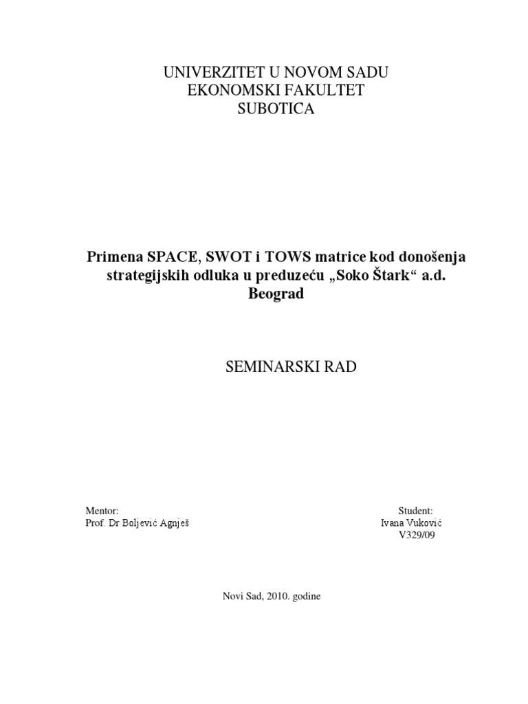 Studija Slucaja 1 | PDF