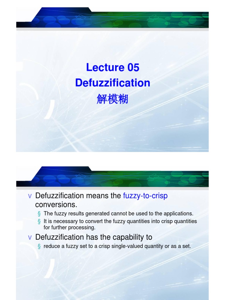 Defuzzification Methods And Lambda Cuts An In Depth Look At Converting Fuzzy Quantities To