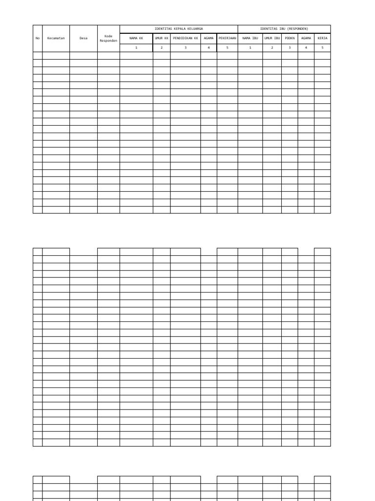 Master Tabel Contoh | PDF