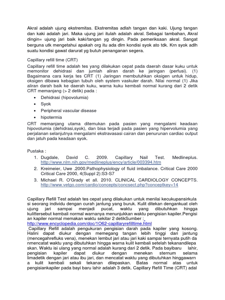 Akral Adalah Ujung Ekstremitas KDM | PDF