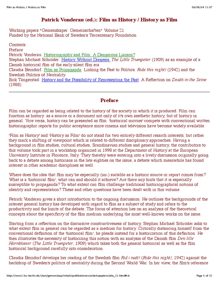 Film As History | Download Free PDF | Historiography | Historian