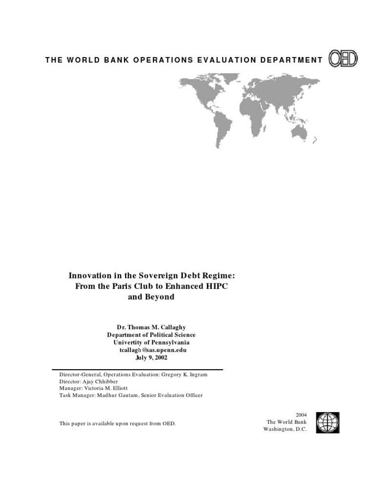 Hipc WP Sovereign Debt | PDF | Heavily Indebted Poor Countries ...