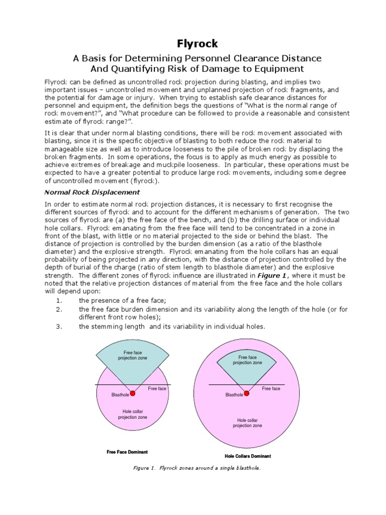 Flyrock Control PDF | PDF | Engineering Tolerance | Trajectory