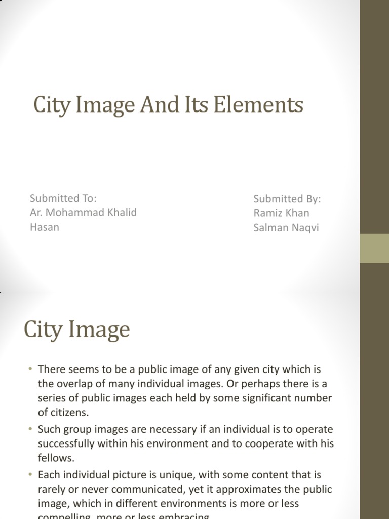 Understanding City Image Elements | PDF | Street | Sidewalk