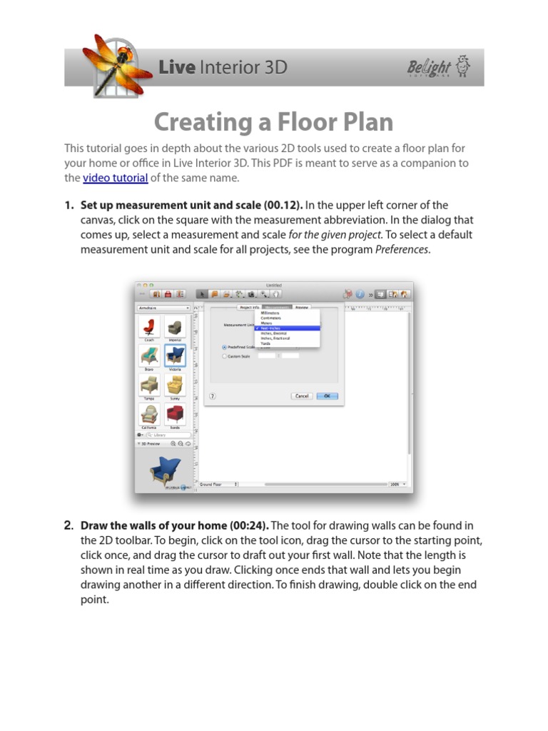 2 Creating A Floor Plan | PDF | System Software | Software