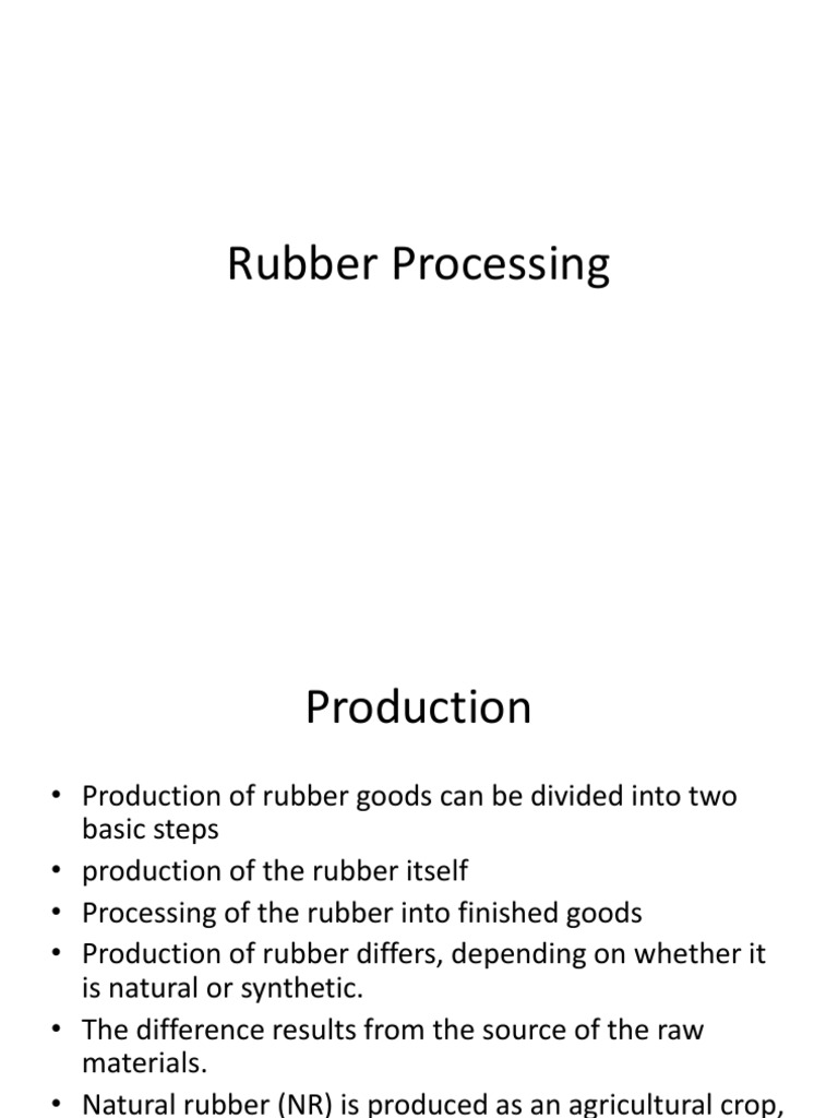 Chapter 07 - Rubber Processing | PDF | Natural Rubber | Polymers