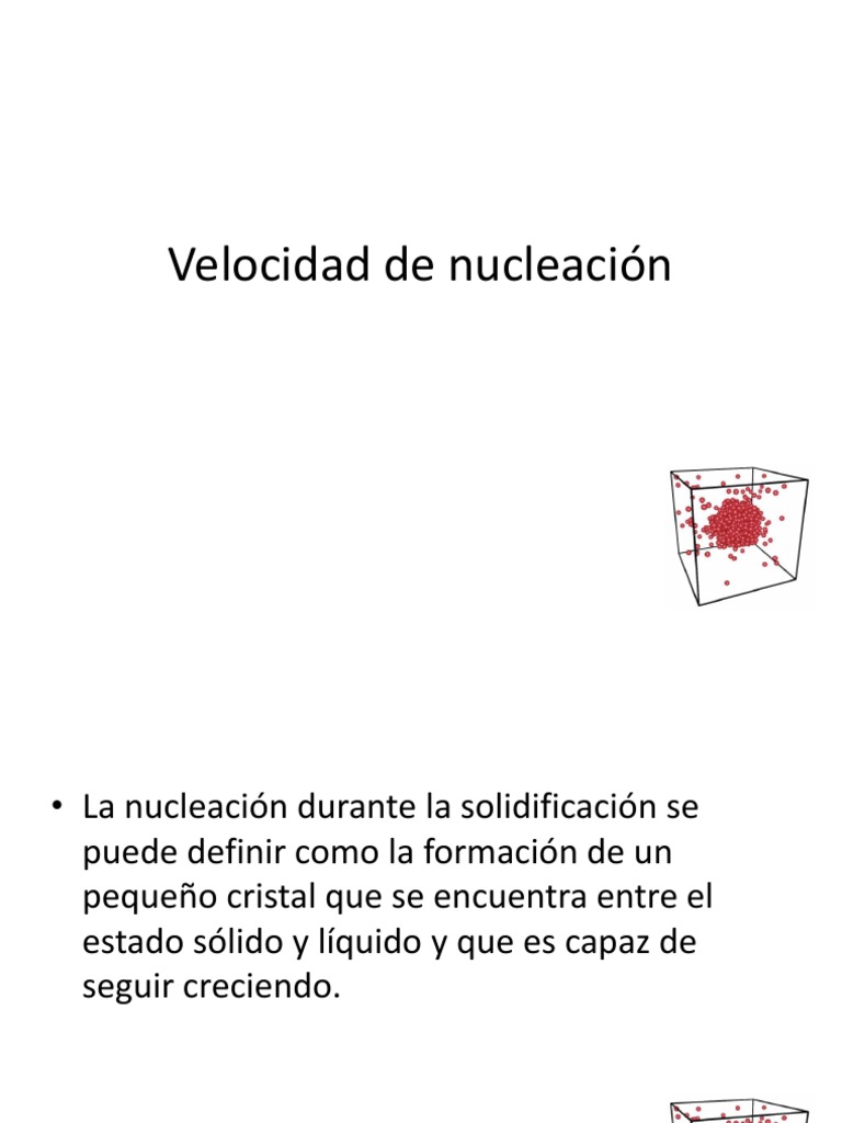 Velocidad de Nucleación | PDF | Nucleación | Química
