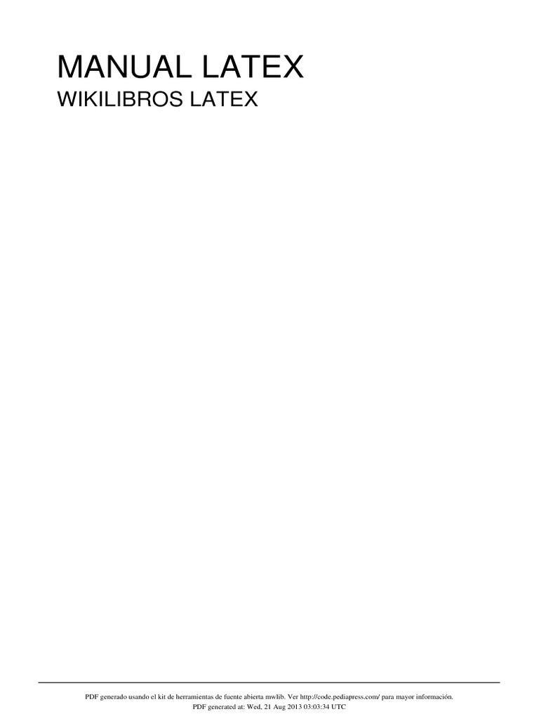 (Latex) Manual Latex | PDF | Te X | Distribución de Linux