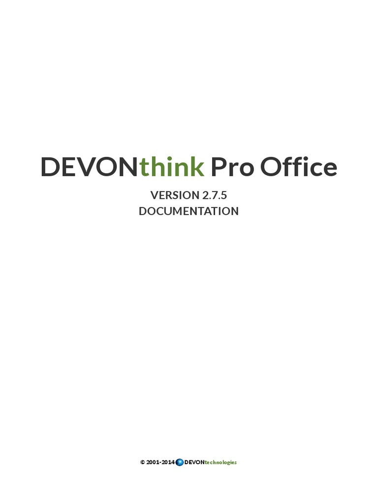 DEVONthink Pro Office Manual | PDF | Portable Document Format | Mail ...