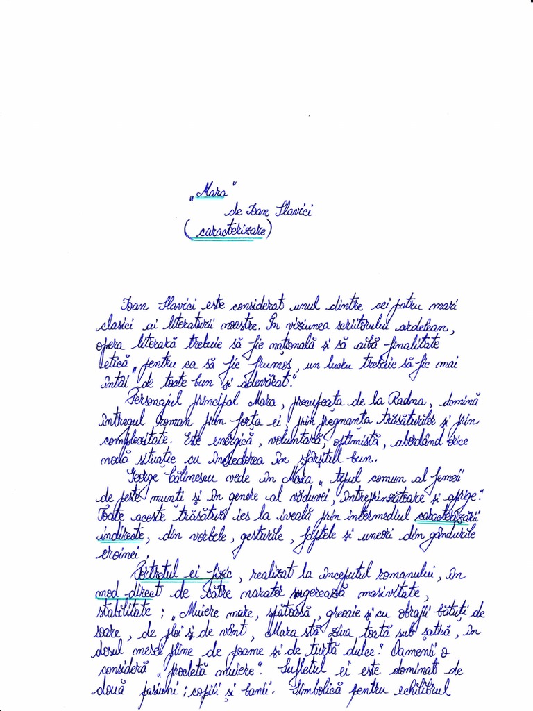 Mara - Caracterizare | PDF