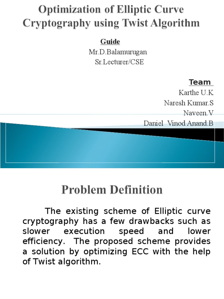 Optimizing ECC with Twist Algorithm | PDF | Cryptography | Secrecy