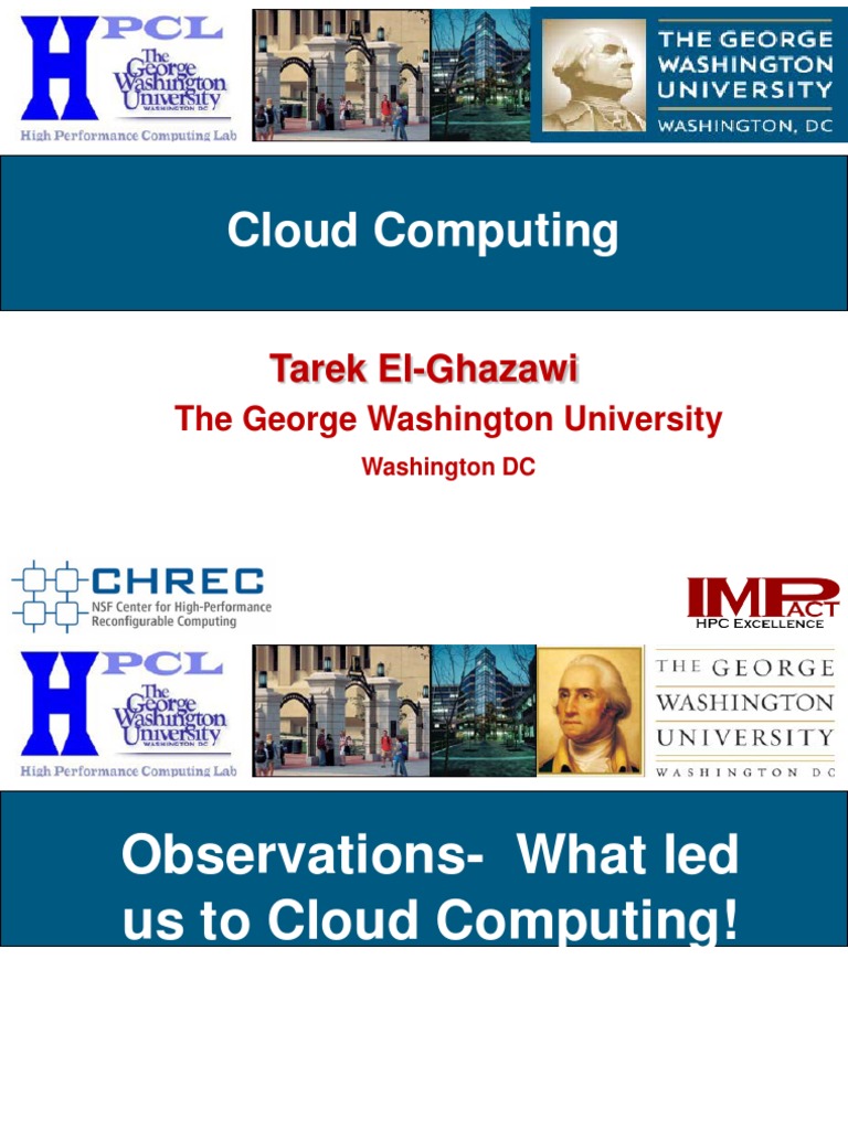 Cloud Computing: Tarek El-Ghazawi | PDF | Software As A Service | Cloud Computing