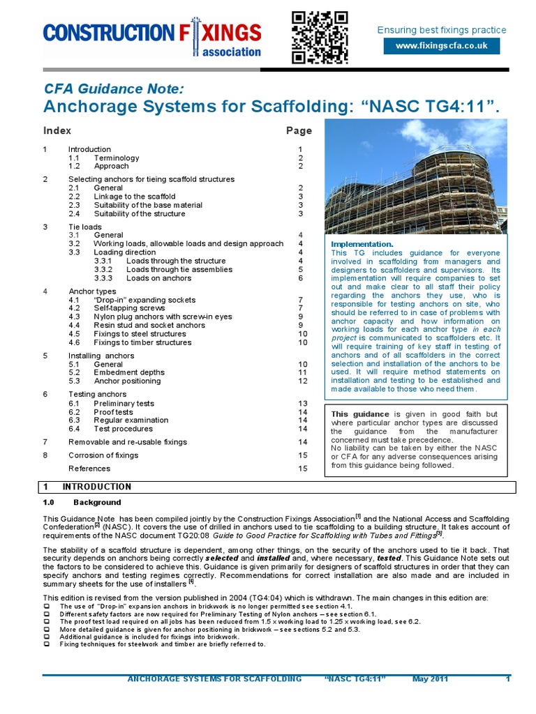 Anchorage Systems For Scaffolding | PDF | Business