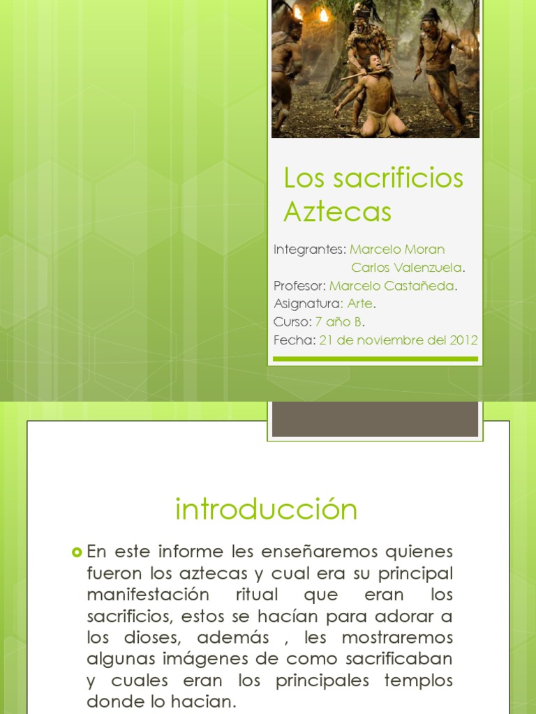 Los Sacrificios Aztecas Pdf Azteca Cultura General