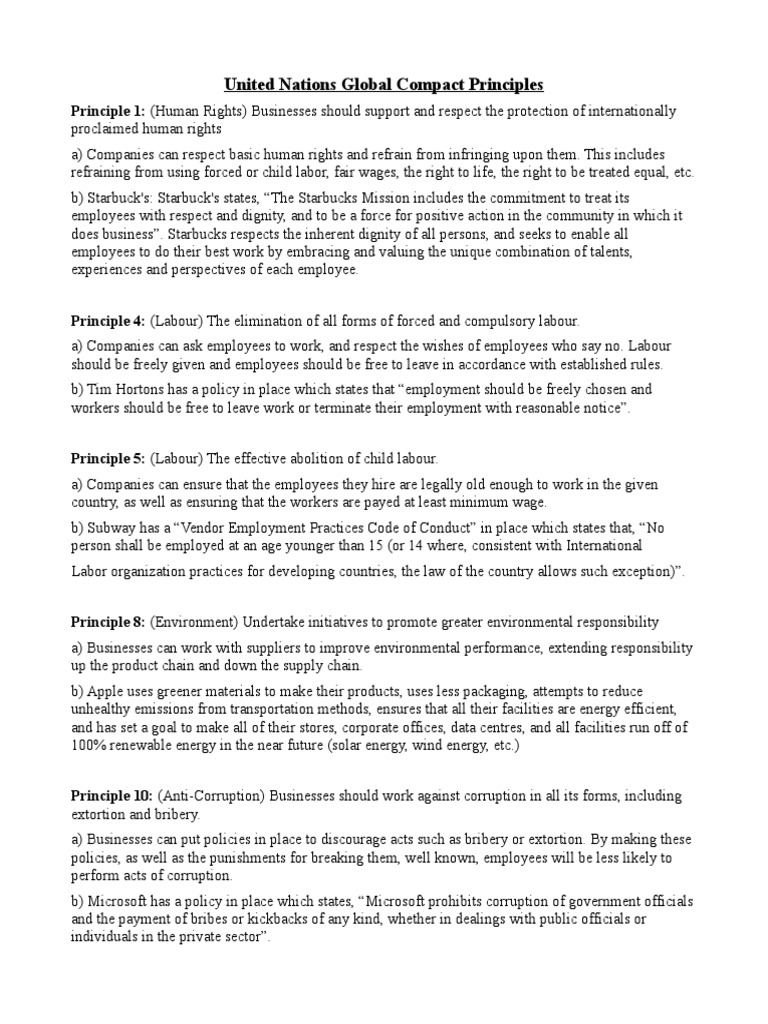 Ungc Principles Xyz | PDF | Bribery | Corruption