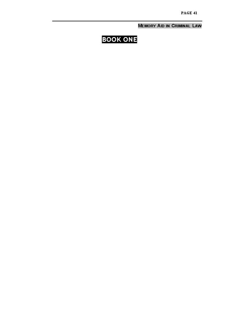 RPC Book 1 Mem Aid | PDF | Ex Post Facto Law | Conspiracy (Criminal)